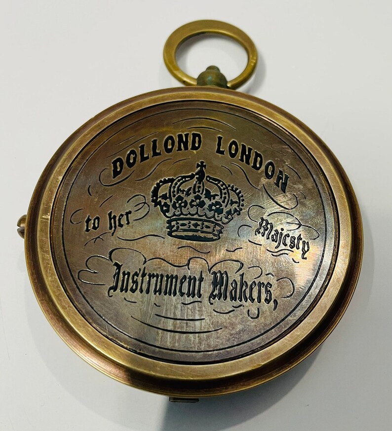 Antique Finish Brass Compass Old Vintage Style Nautical Keychain by ...