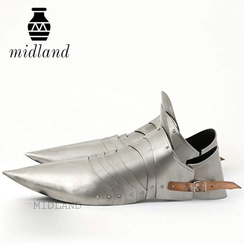 Armor Shoes Pair of Medieval Knights Steel Armour Sabaton for Halloween ...