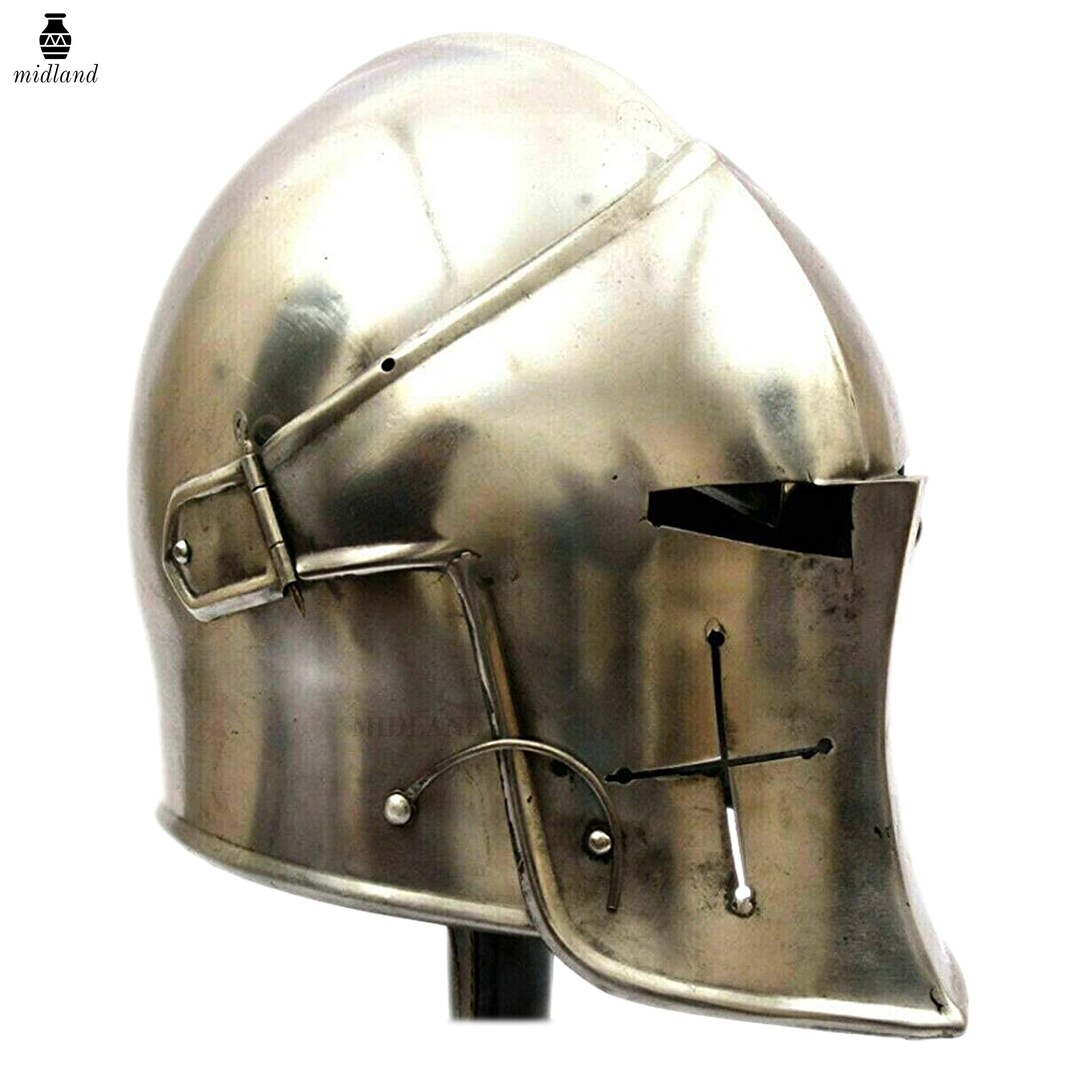 Barbuta Helmet 18 Gauge Mild Steel Armor SCA LARP Wearable for Adult ...