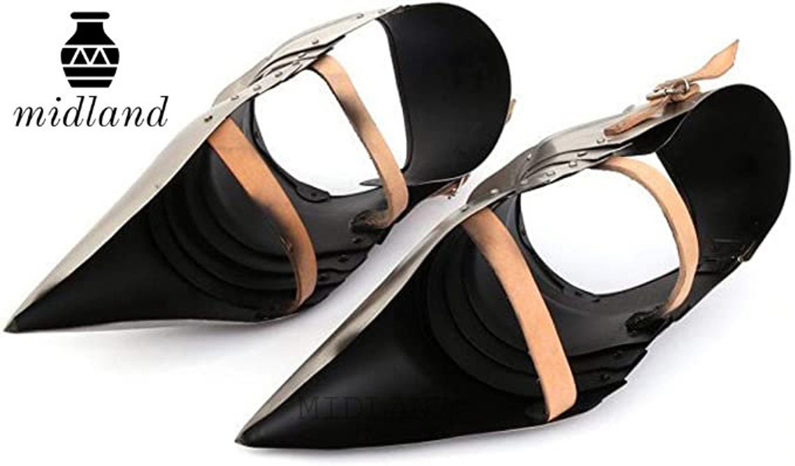 Armor Shoes Pair of Medieval Knights Steel Armour Sabaton for Halloween ...