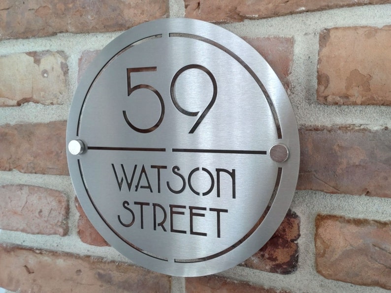 Stainless Steel House Sign, House Name Sign, Metal House Sign, Door ...