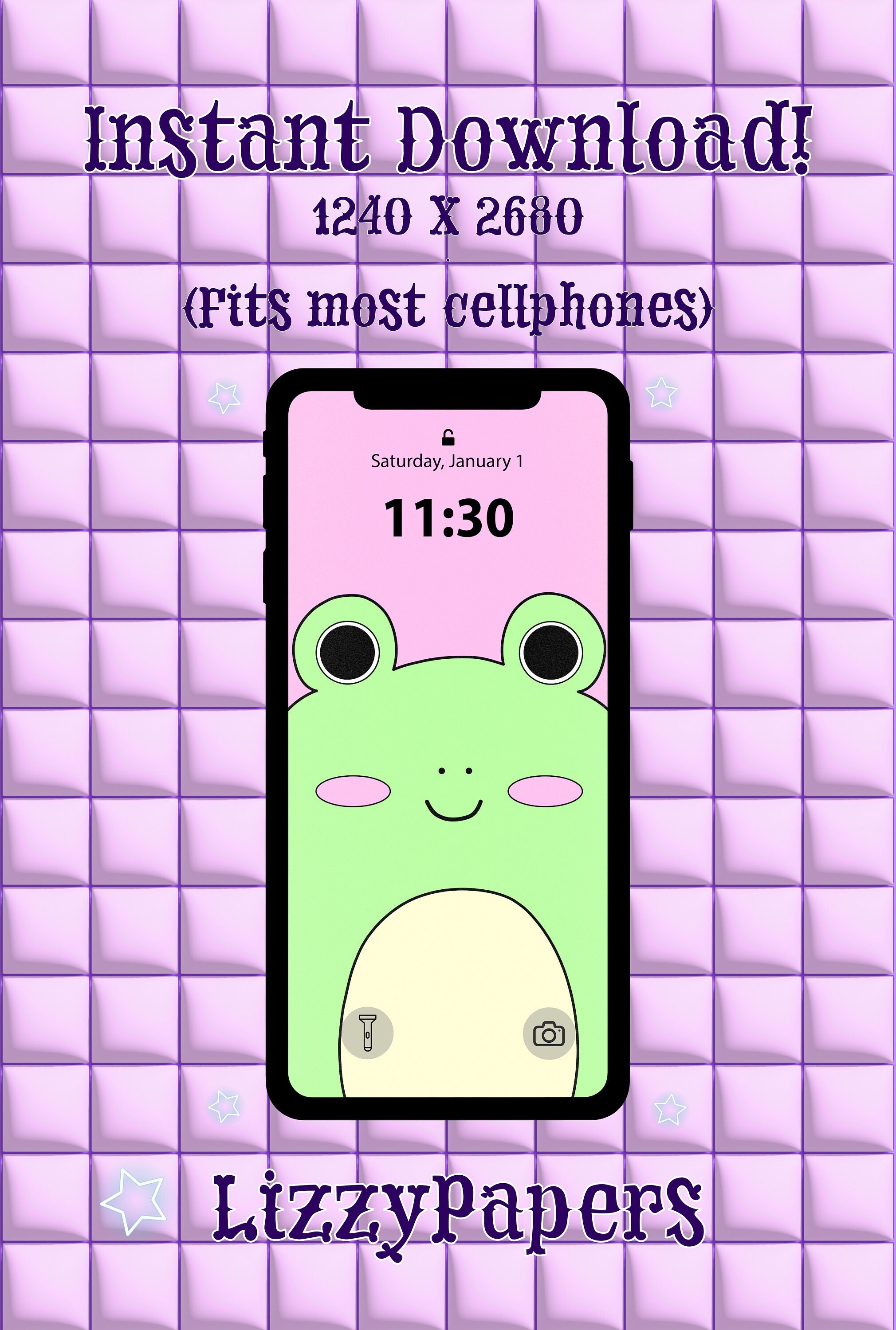 Squishmallow Inspired Frog Phone Wallpaper - Etsy