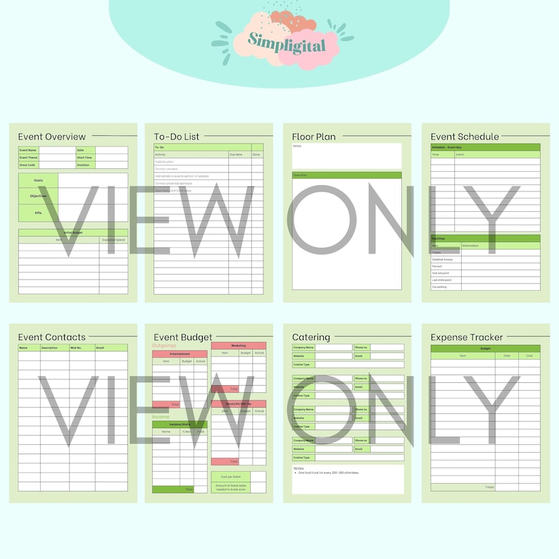 Event Master Plan Event Planning Event Organiser Fully Editable Canva ...