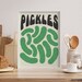 PICKLES Print, Retro Trendy Wall Art, Vintage Wall Art, Kitchen Art ...