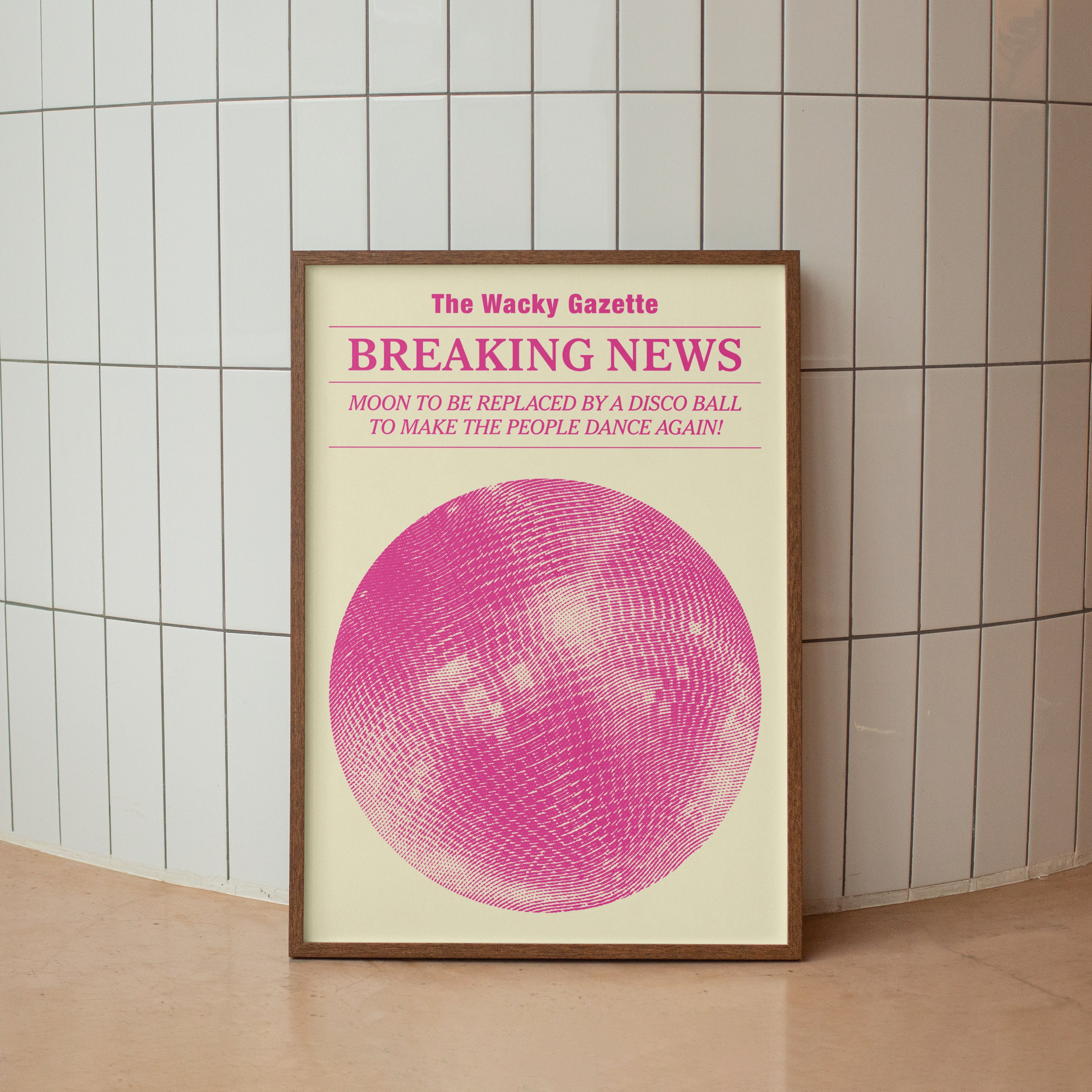 Breaking News Retro Trendy Wall Art Vintage Wall Art Disco - Etsy