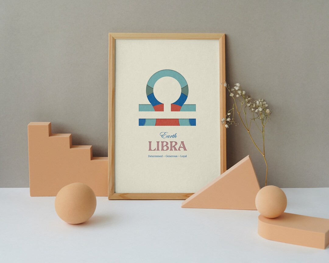 Libra Zodiac Poster, Wall Art Star Sign, Instant Download Print, Zodiac ...