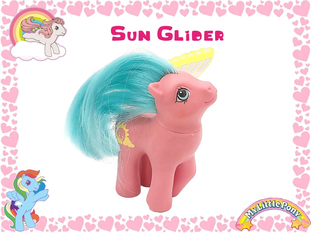 Vintage 80s MLP Rare Hasbro My Little Pony G1 Toy Pony Sun Glider Windy ...