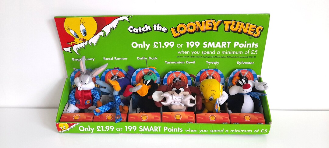 Vintage 1990s Looney Tunes Plush Toy Set - Shell Promo - Etsy