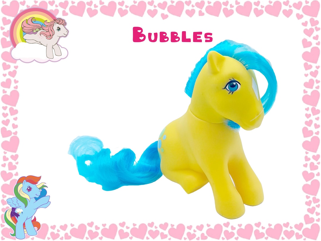 My Little Pony Bubbles Vintage 80s Hasbro Toy Pony - Etsy