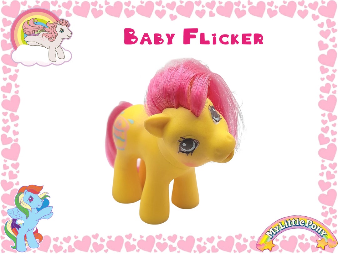 MY Little Pony Original MLP Toy Pony Baby Flicker G1 Small Toy Drinks ...