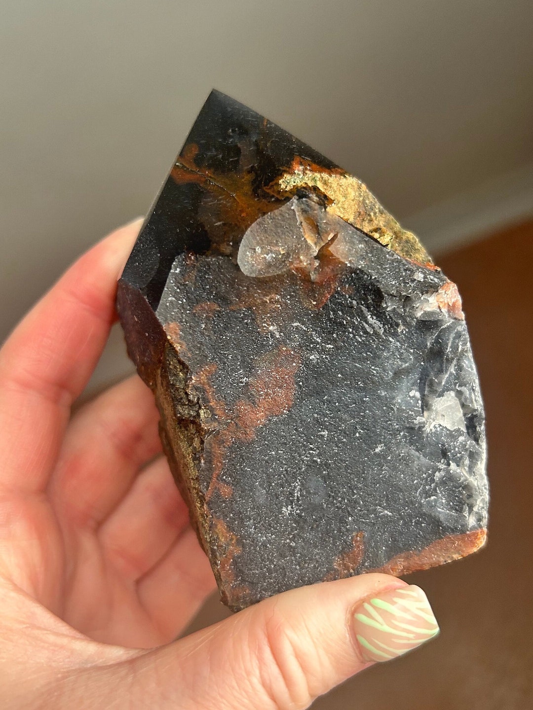 Blue Jasper Cutbase, Chunky Blue Jasper, Unique Jasper Crystal, Blue ...