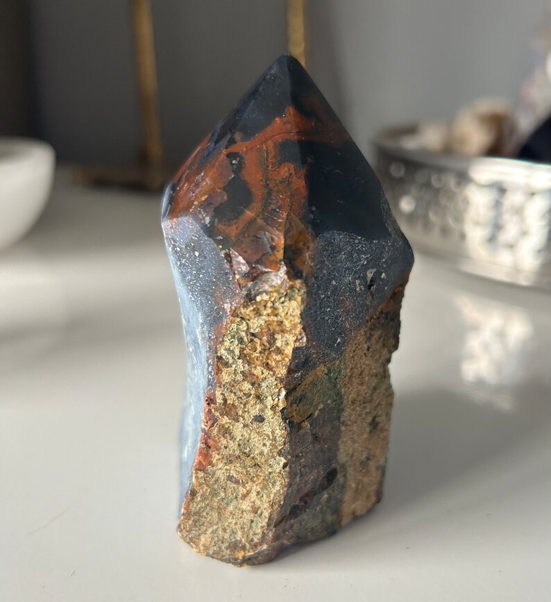 Blue Jasper Cutbase, Chunky Blue Jasper, Unique Jasper Crystal, Blue ...