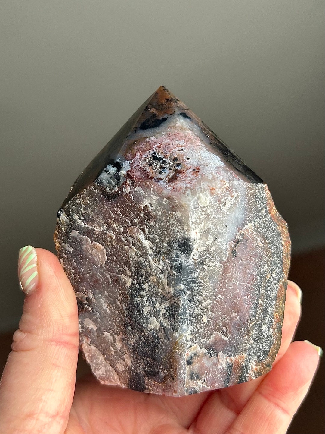 Blue Jasper Cutbase, Chunky Blue Jasper, Unique Jasper Crystal, Blue ...