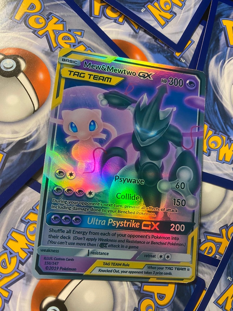 Armored Mewtwo Mew Shiny Tag Team Shiny Gx Vmax Ex Shadow Dark Pokemon ...