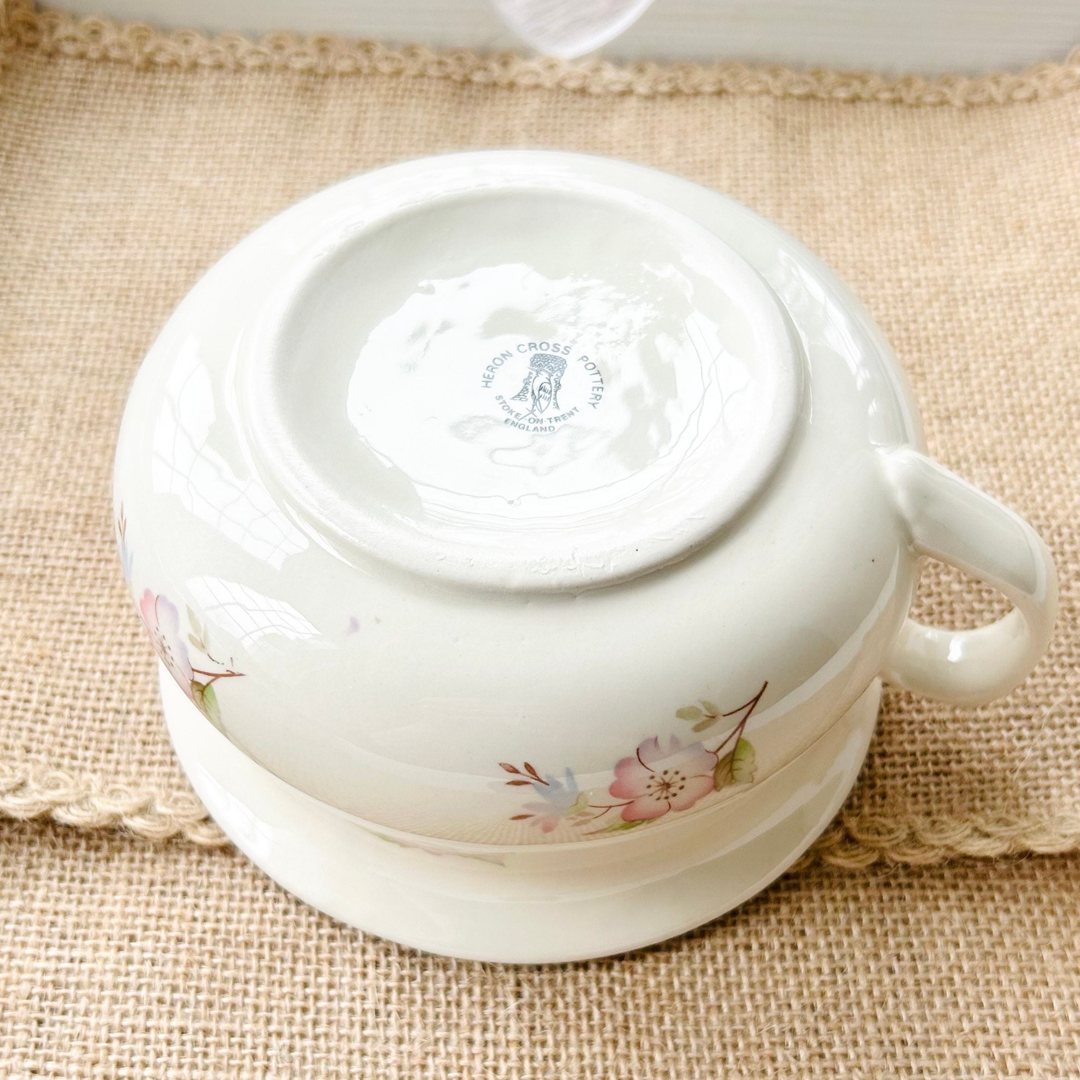 Heron Cross Pottery Floral Chamber Pot Vintage Home Decor Gift for Her ...