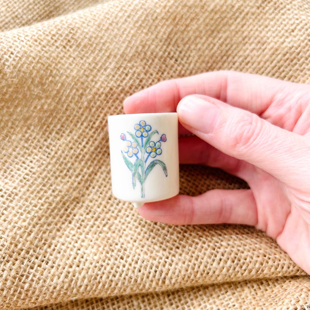 W H Goss Crested Floral Porcelain Beaker - Gift for Her - Vintage Home ...