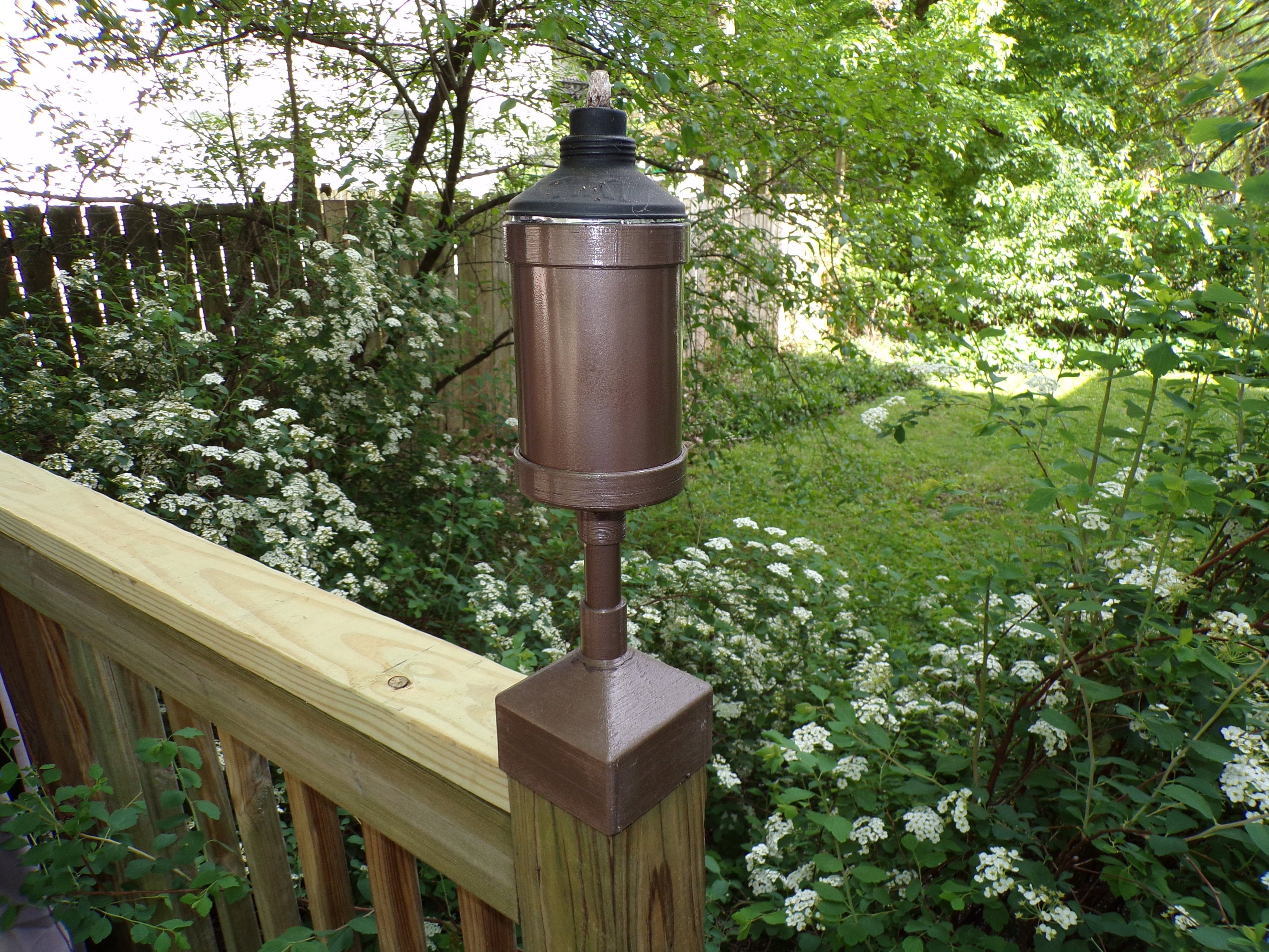 Deck Post Tiki Torch Holder - Etsy