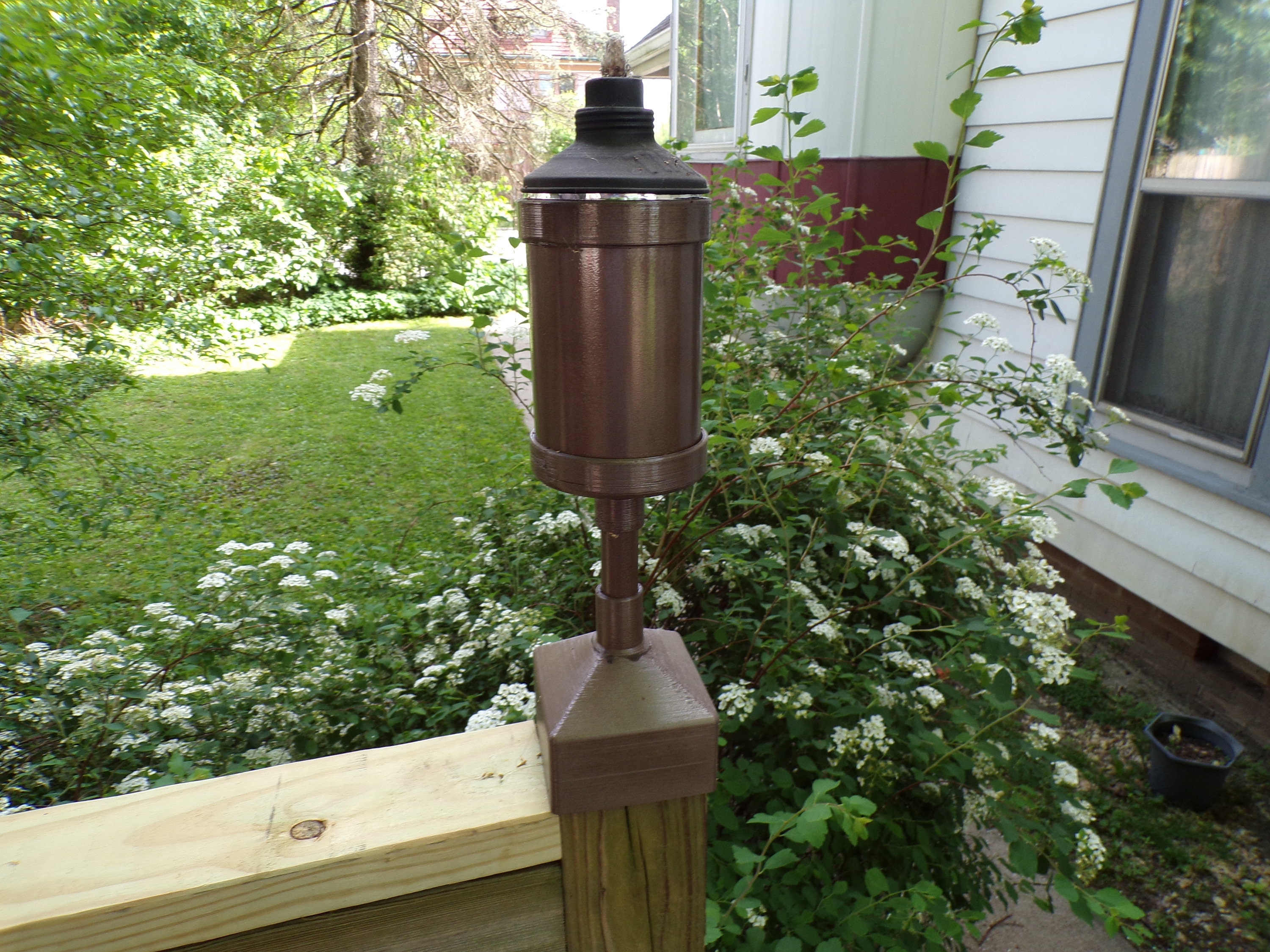 Deck Post Tiki Torch Holder - Etsy