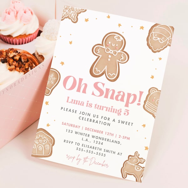 Gingerbread Invite - Etsy