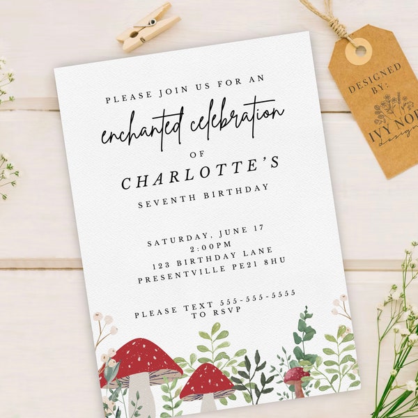 Cottagecore Birthday Invitation - Etsy