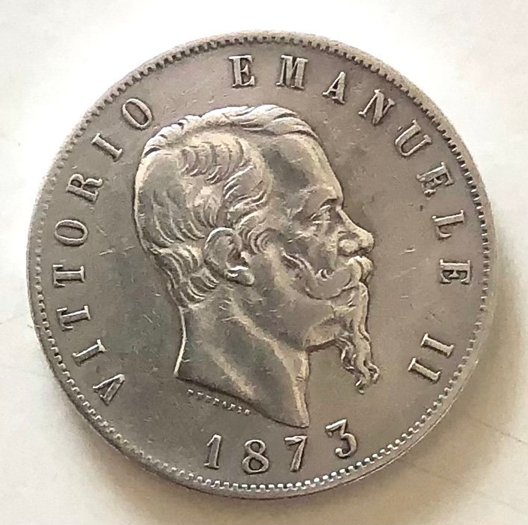 5 Lire 1873 Vittorio Emanuele II Italy - Etsy