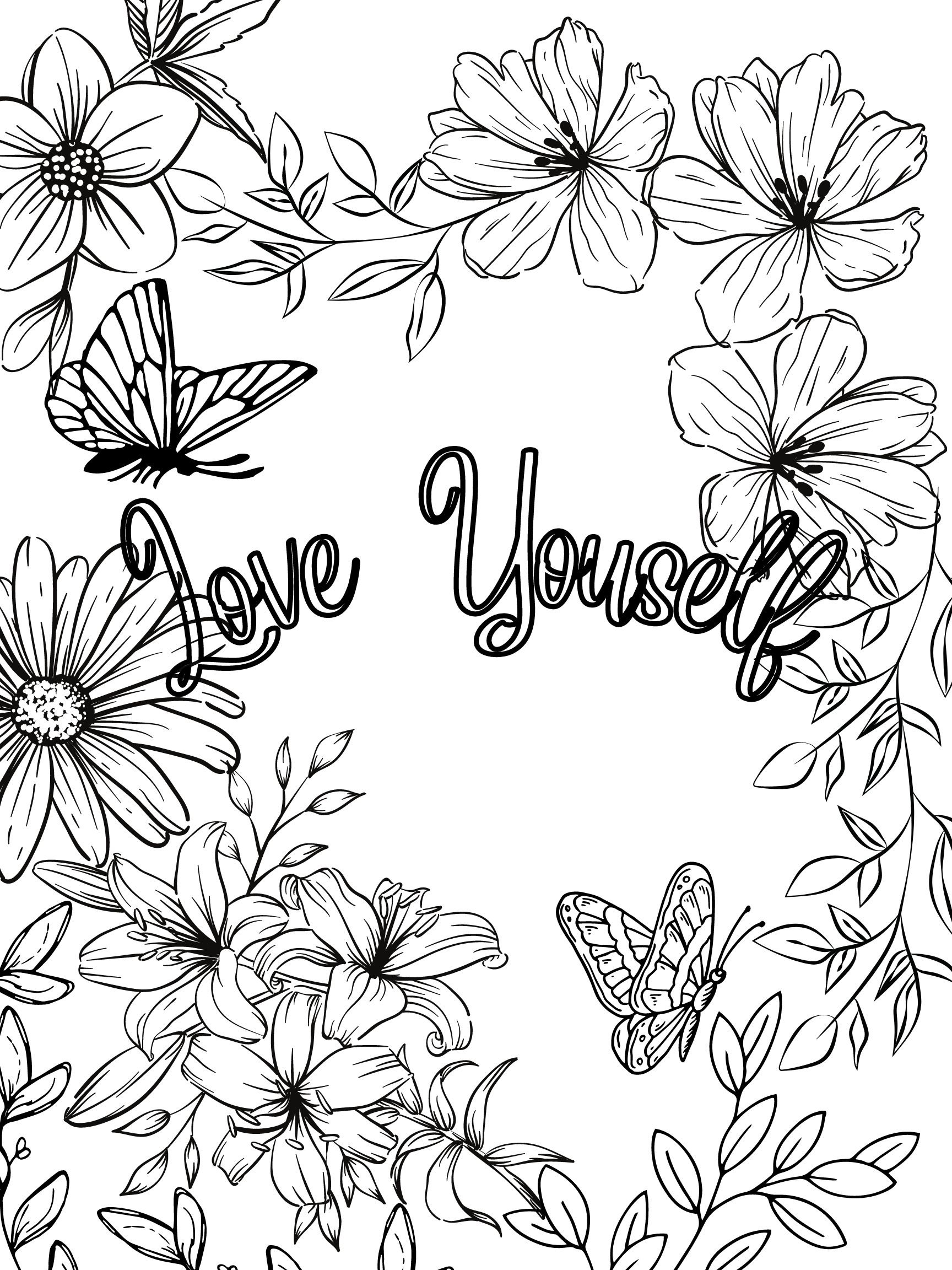 Aesthetic Digital Coloring Pages - Etsy