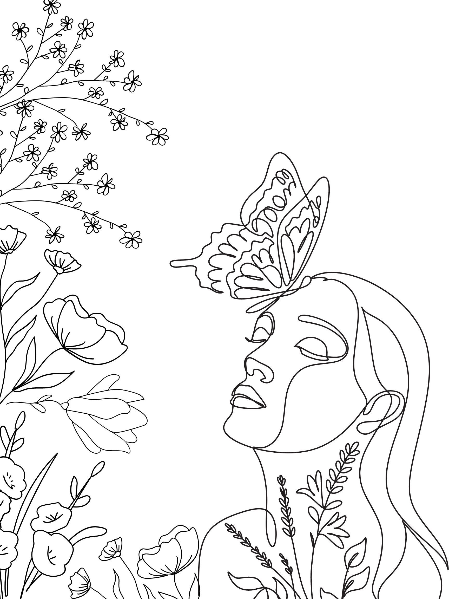 Aesthetic Digital Coloring Pages - Etsy