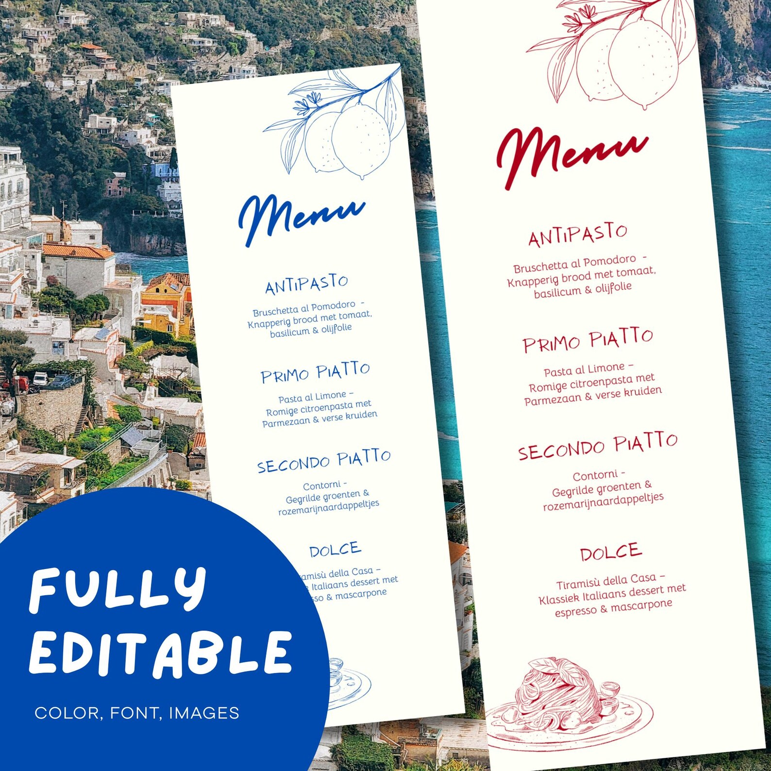 Editable Canva Menu Template | Printable Minimalist Event Menu | 21 ...