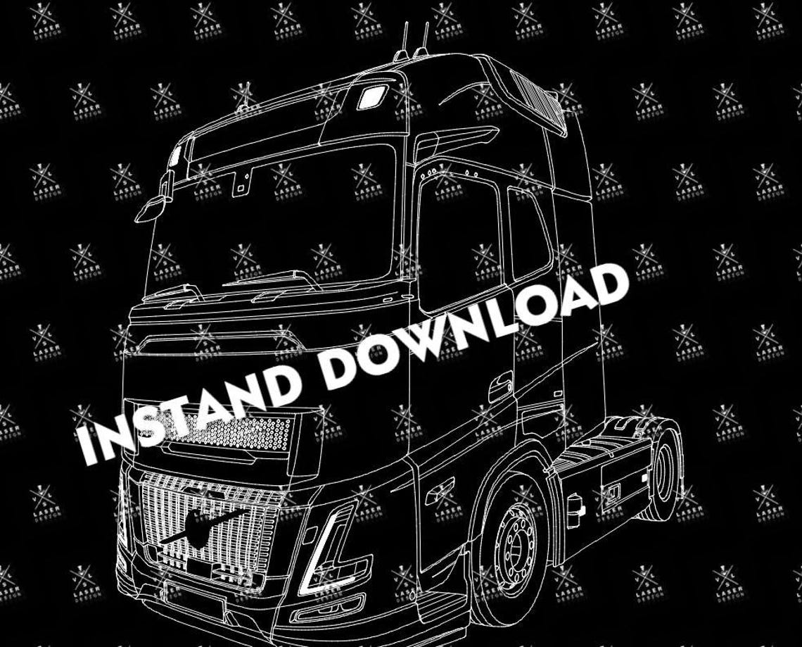 VOLVO TRUCK AERO Drawing Engrave File - Etsy