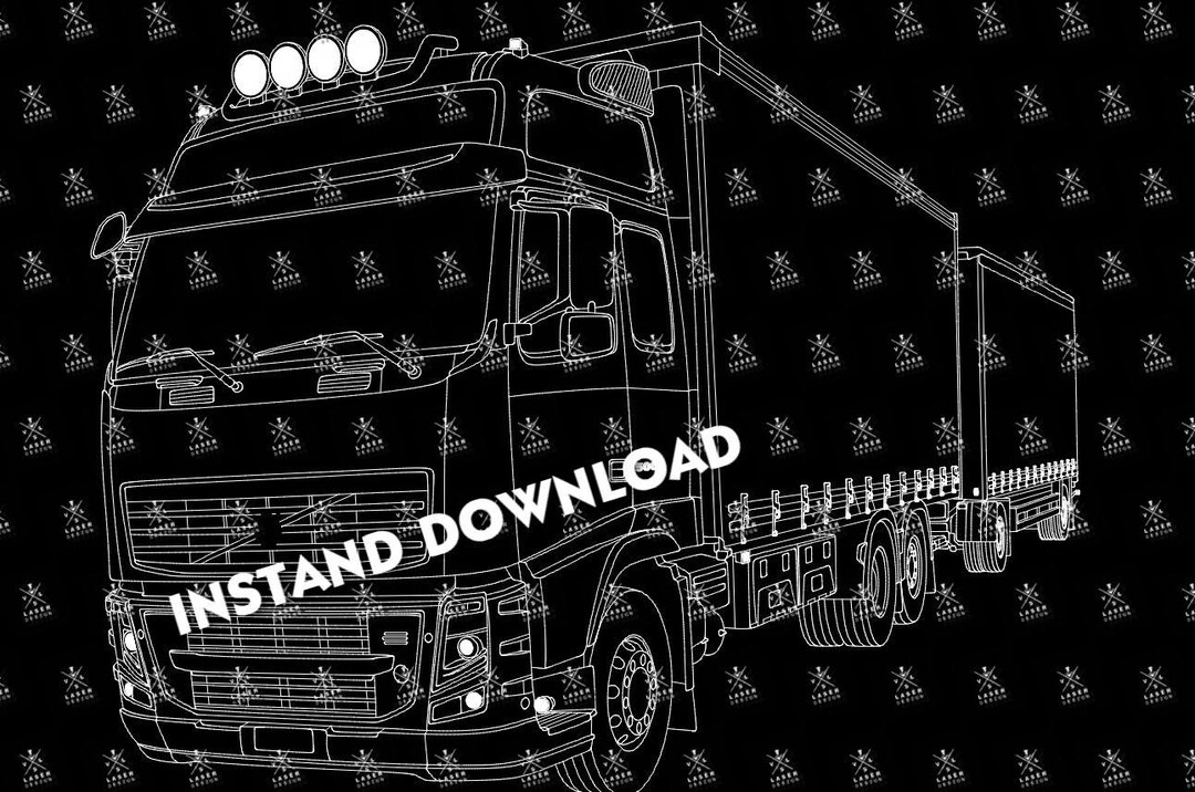 VOLVO FH 500 6X2 TRAILER Drawing Engrave File - Etsy