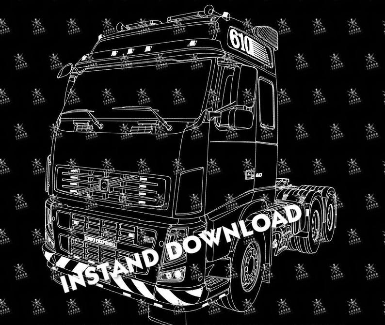 VOLVO TRUCK FH16 Drawing Engrave File - Etsy