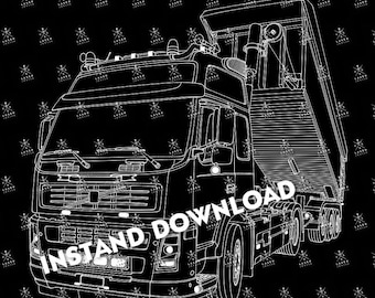 VOLVO TRUCK FH16 Drawing Engrave File - Etsy