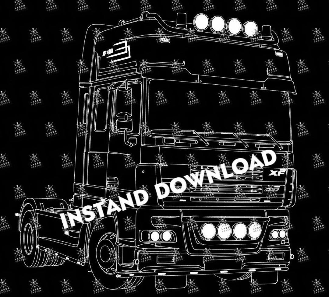 DAF XF TRUCK Drawing Engrave File - Etsy