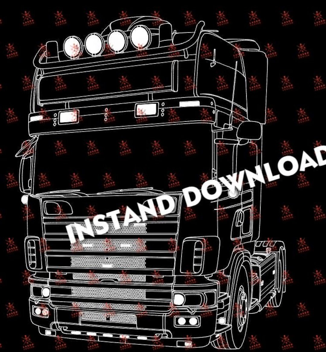 SCANIA 164 TRUCK Drawing Engrave File - Etsy