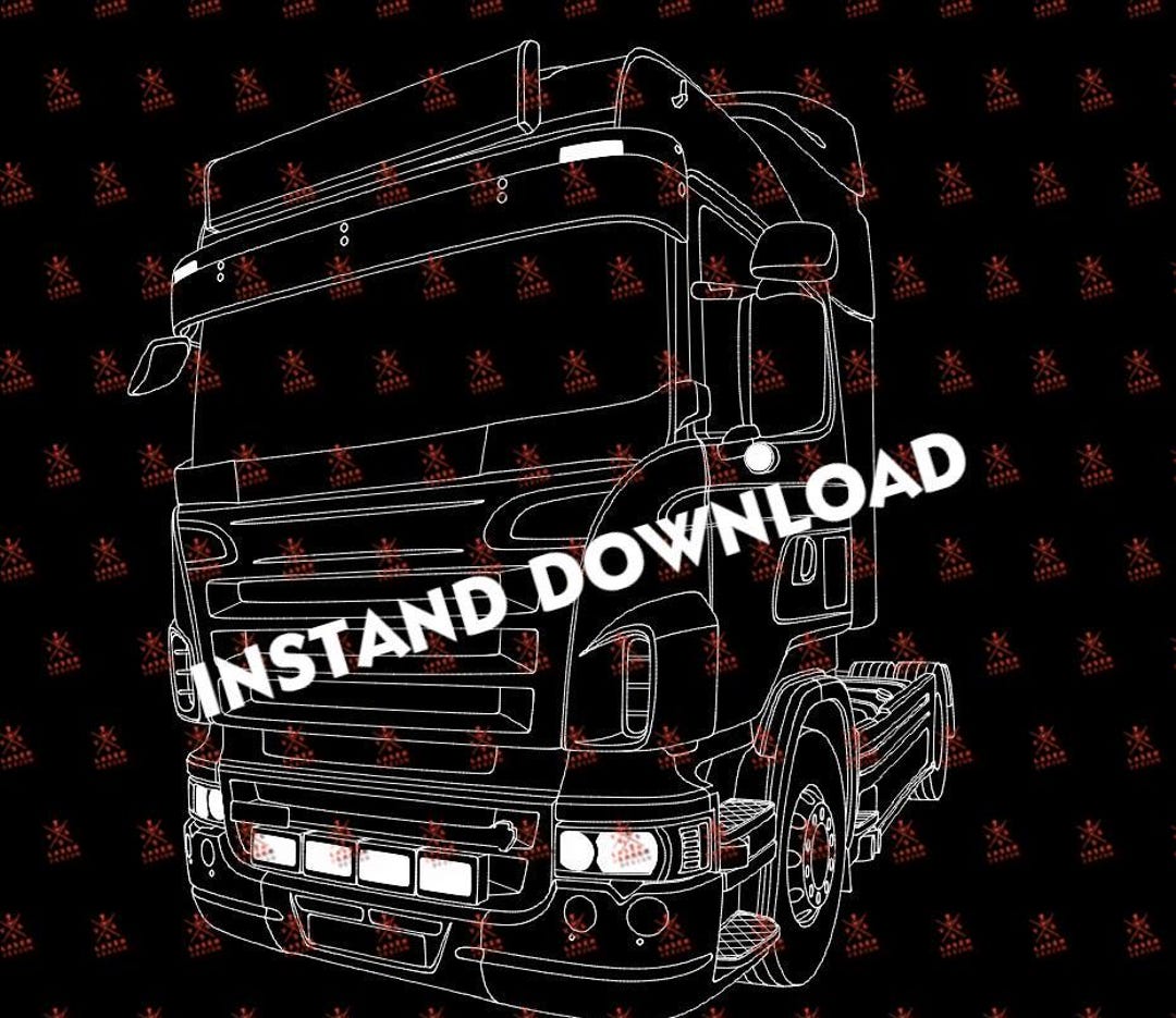 SCANIA TRUCK Engrave Drawing File - Etsy