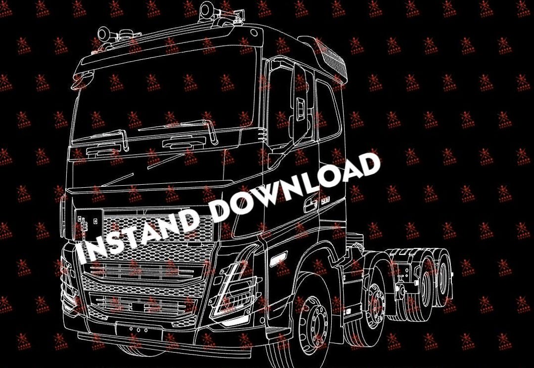 VOLVO TRUCK FH4 8x4 DRAWING File - Etsy