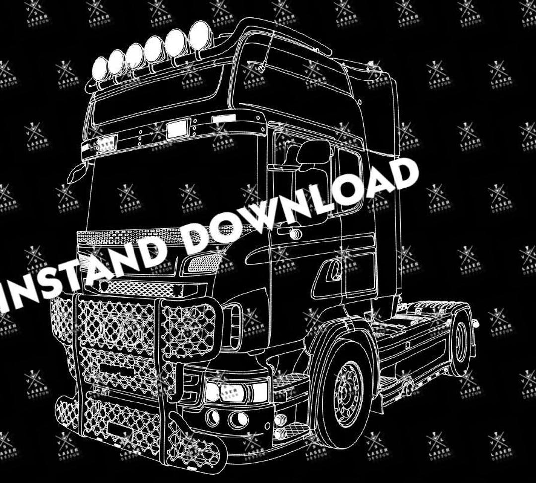 SCANIA R TRUCK Drawing Engrave File - Etsy