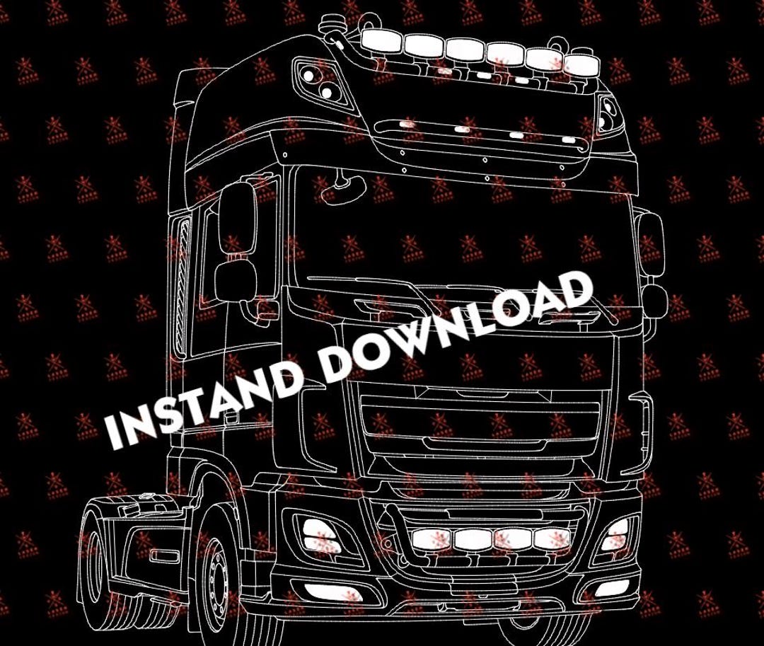 DAF TRUCK DRAWING File - Etsy