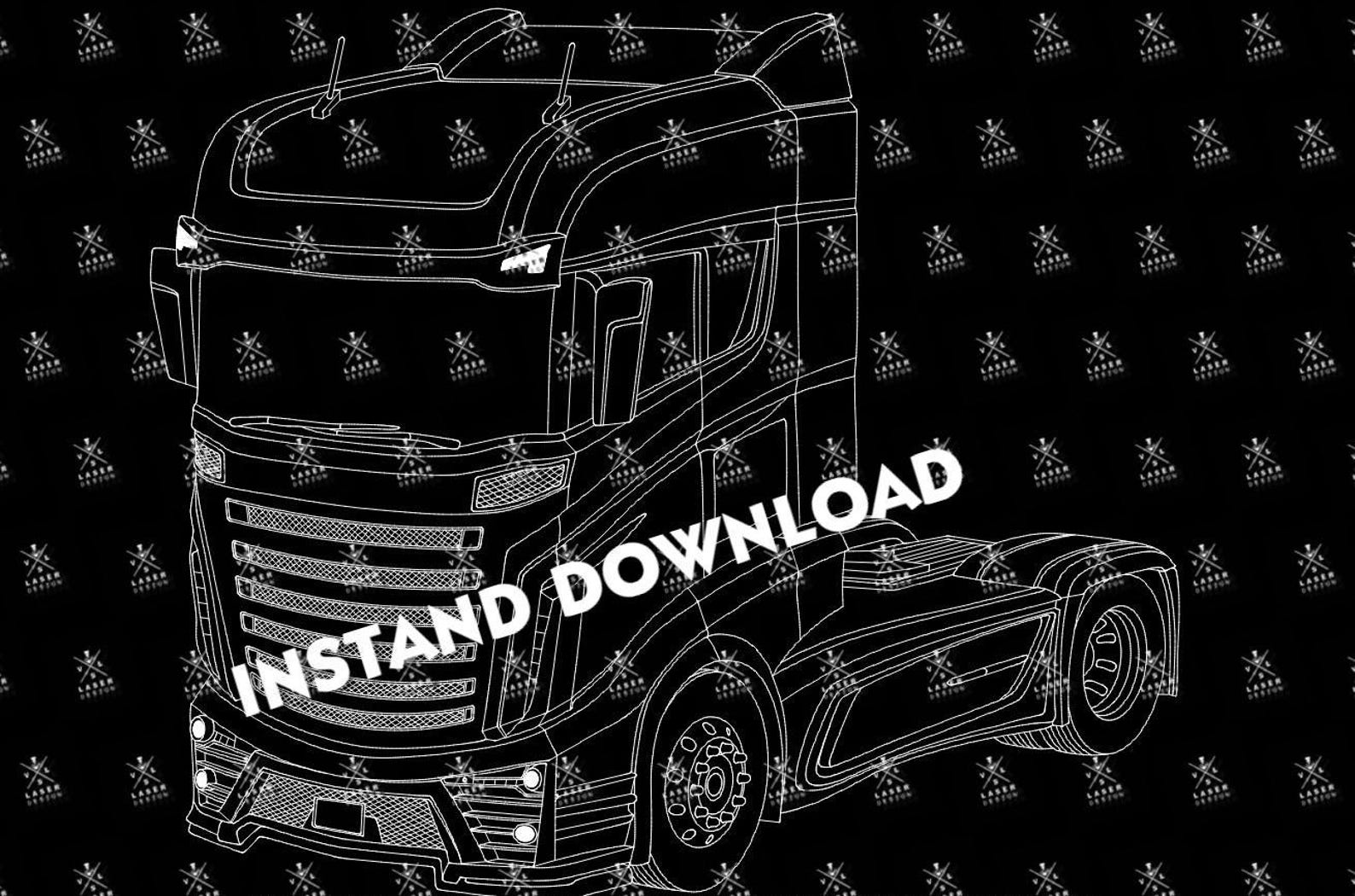 SCANIA R1000 TRUCK Drawing Engrave File - Etsy