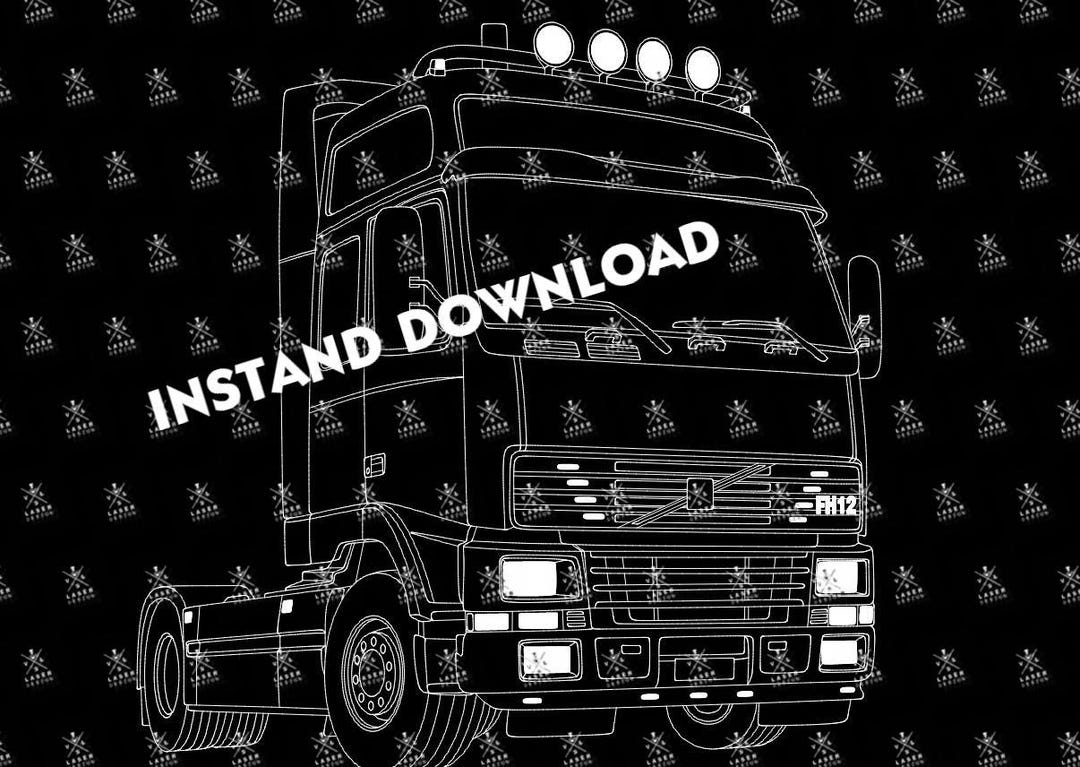 VOLVO TRUCK FH12 VERSION 1 Drawing Engrave File - Etsy