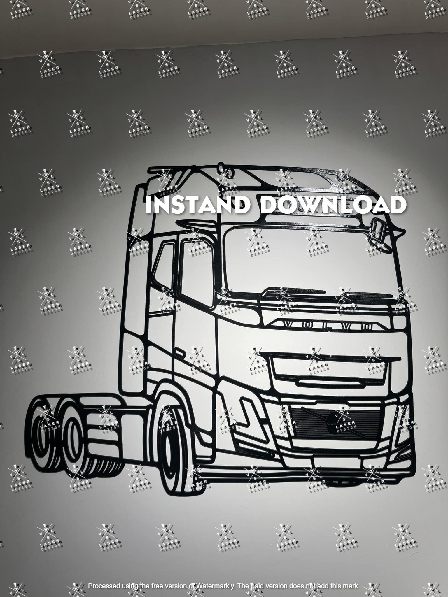 VOLVO FH AERO Truck Silhouette Wallart Drawing Engrave Cut File - Etsy