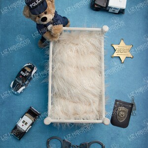 Police, Police Teddy, Police Car, Newborn Digital Backdrop, Newborn ...