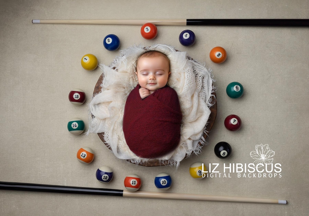 Billiard, Billiard Balls, Pool Table Balls, Newborn Digital Backdrop ...