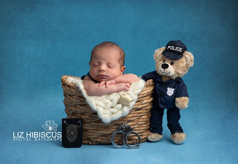 Police, Police Badge, Police Teddy, Thin Blue Line, Newborn Digital ...