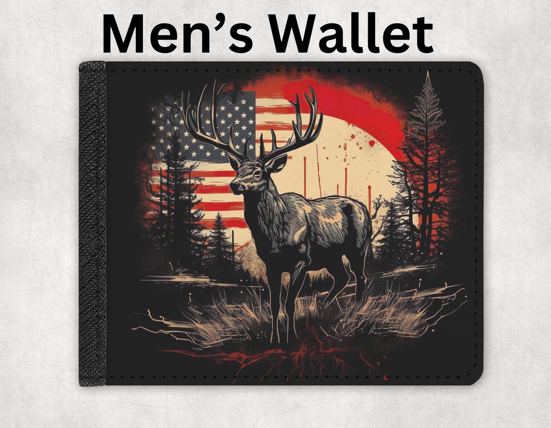 Wallet for Men, Gift Ideas, Elk Wallet, Hunter's Gift, Men's Accessory ...