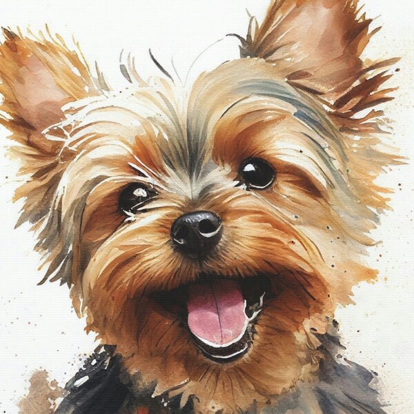 Yorkie Print - Etsy