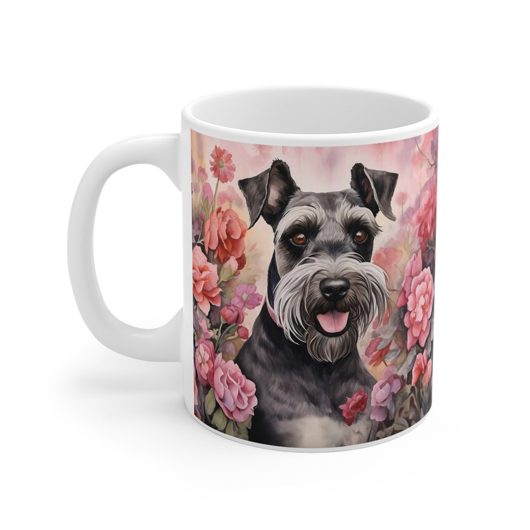 Schnauzer Love Mug | Schnauzer Lover Gift | Artwork by Watercolor ...
