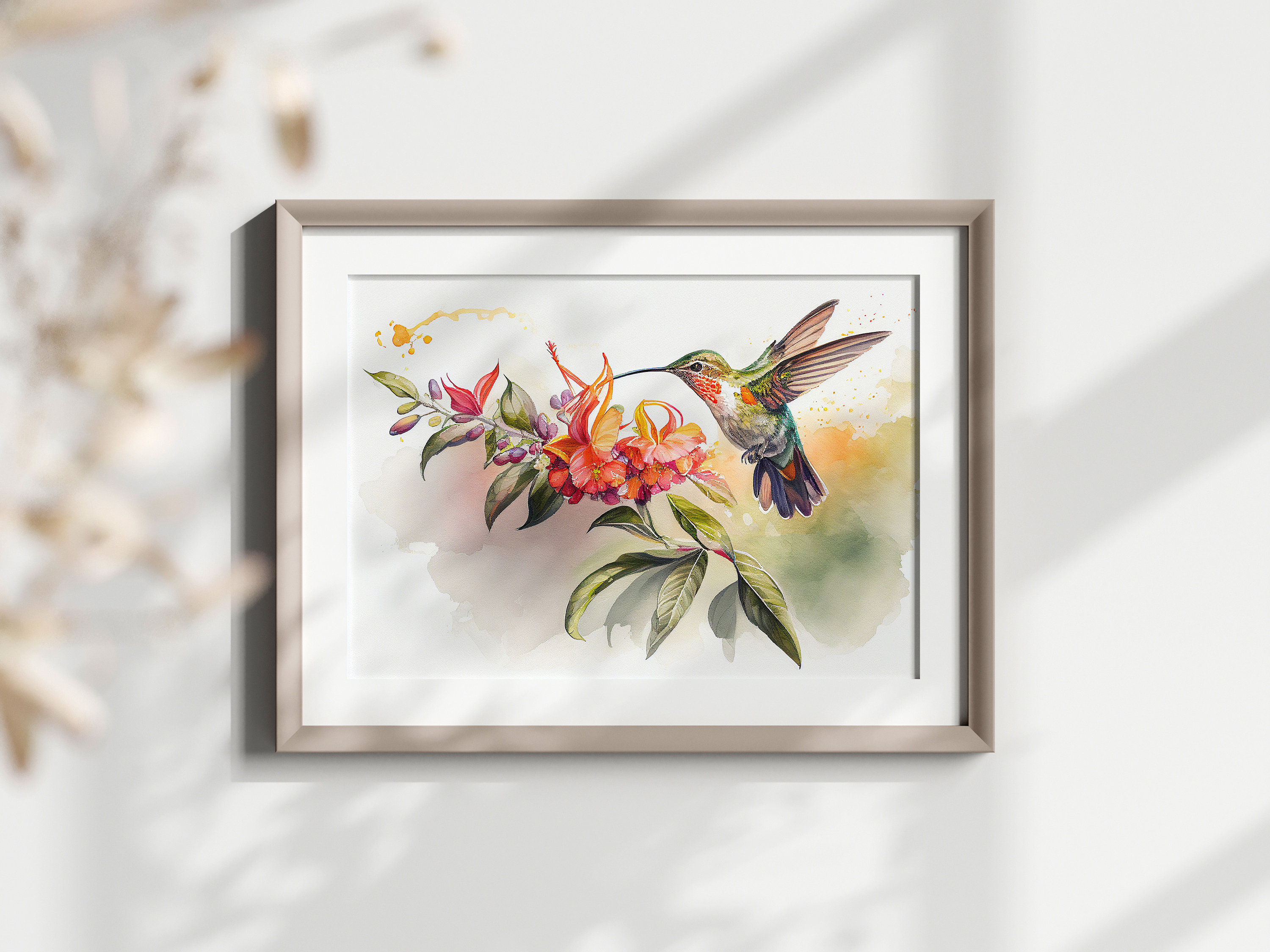 Hummingbird Watercolor | Stunning Printable Wall Art - Etsy