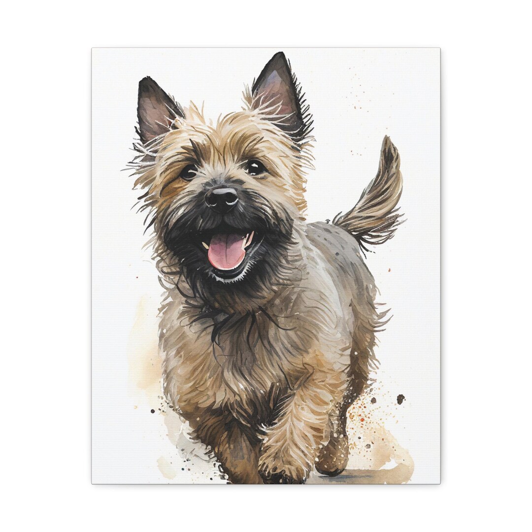 Cairn Terrier Watercolor Canvas Print | Cairn Terrier Lover Gift ...