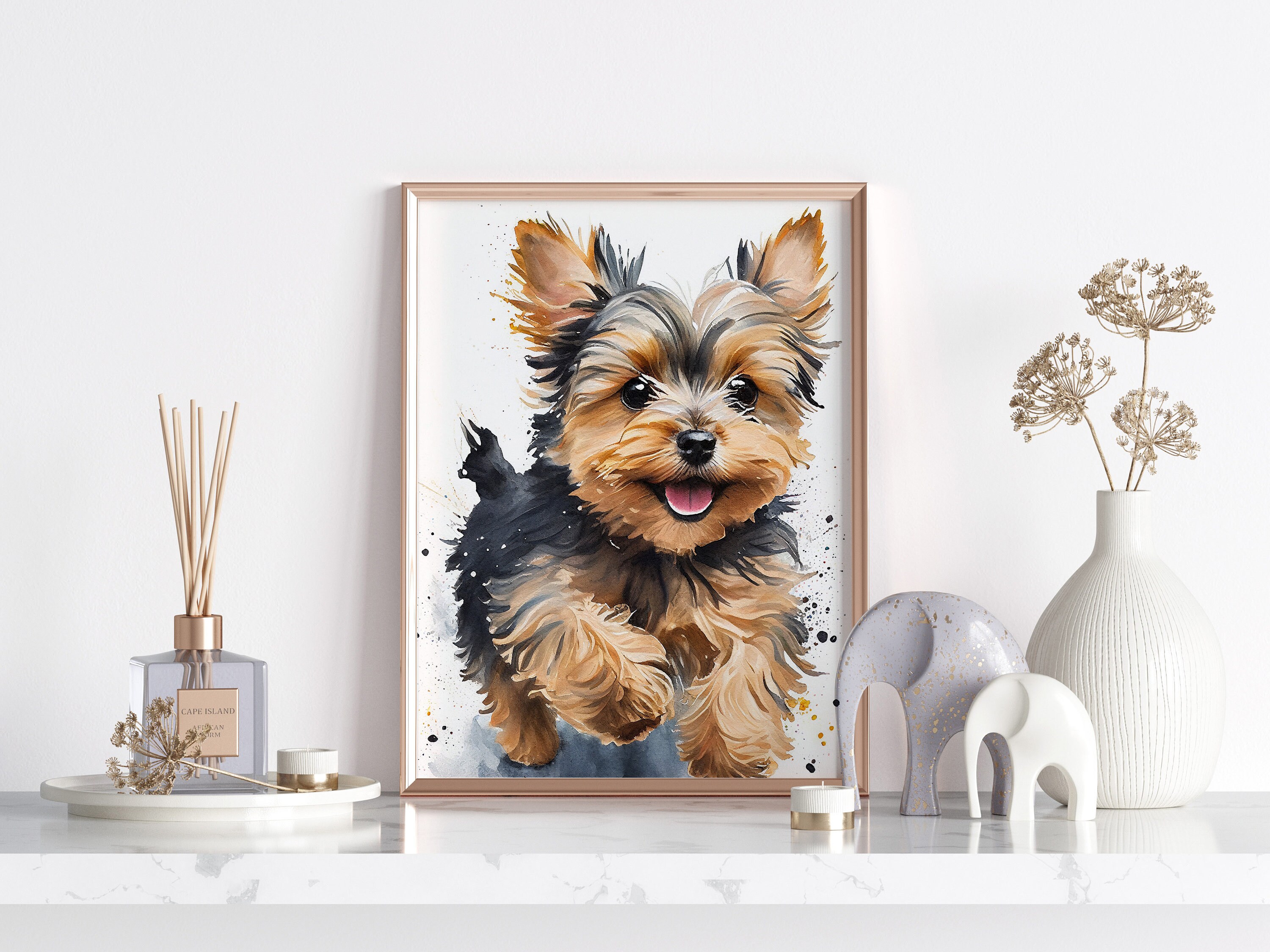 Yorkie Nursery Wall Art Yorkshire Terrier Gift Yorkie Mom - Etsy